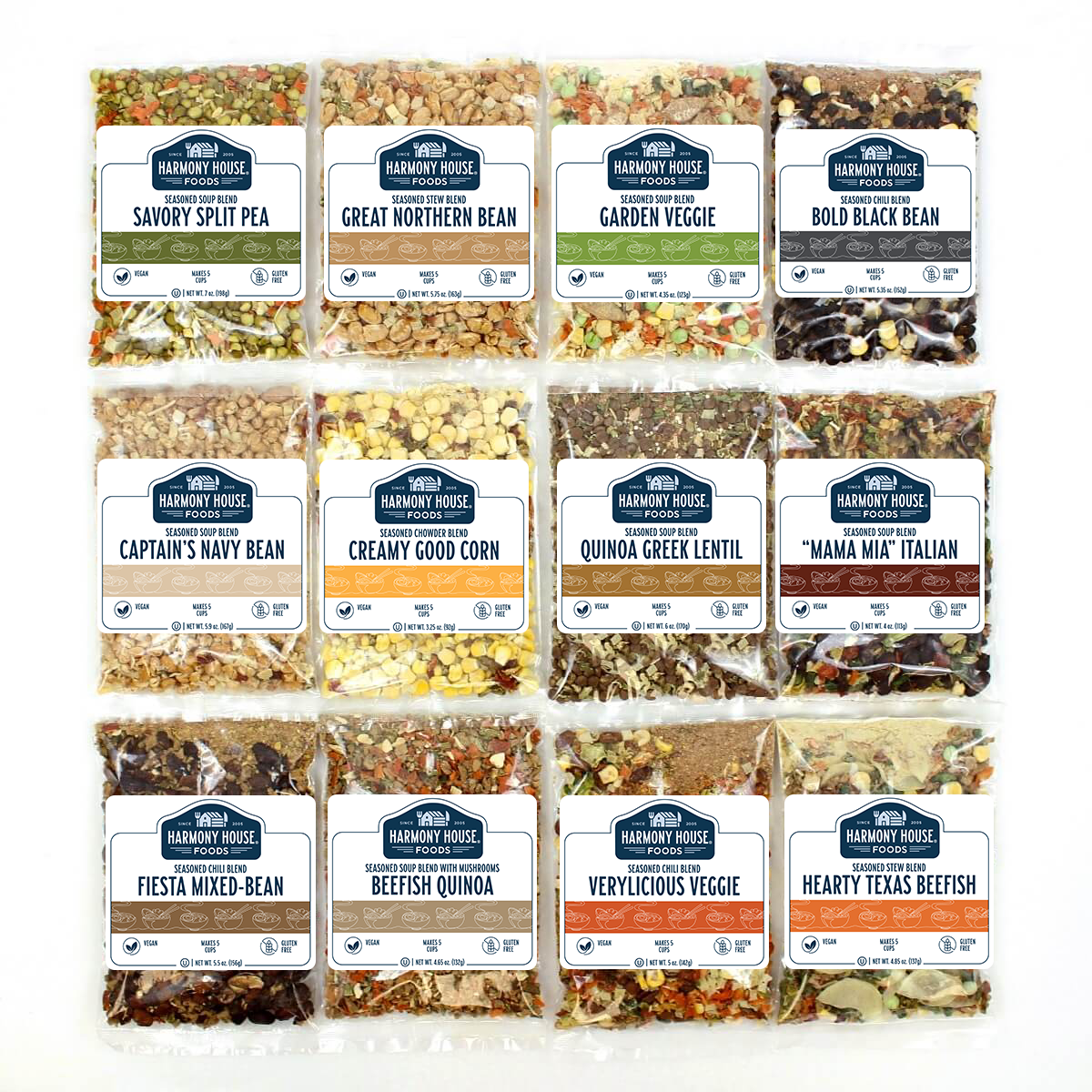 Packaged Soup Mix | Dried Soup Variety Pack | Harmony House Foods